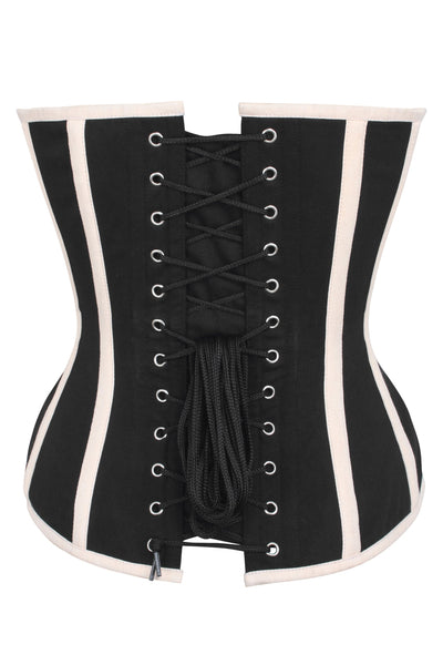 Cortnee Black & White Overbust Corset | Corsets Queen US-CA