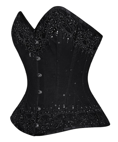 Olive Overbust Corset With Lace Overlay | Corsets Queen US-CA
