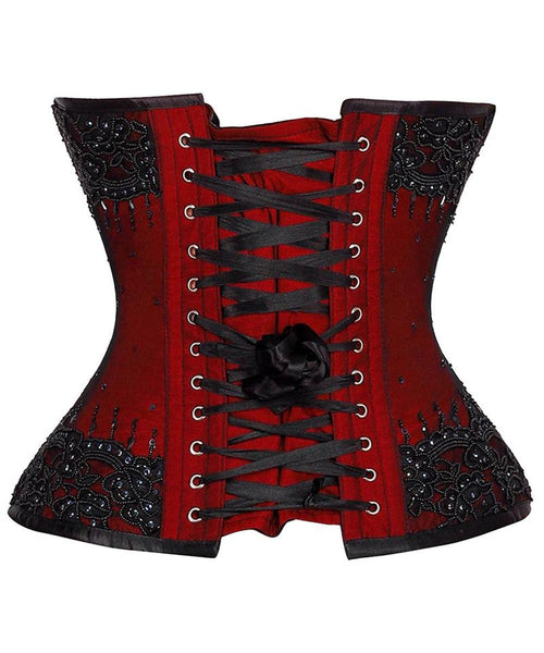 Olivia Overbust Corset With Lace Overlay | Corsets Queen US-CA
