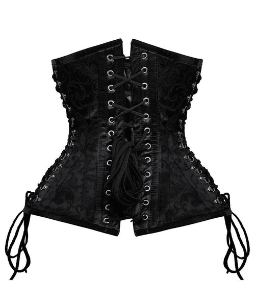 Myles Criss Cross Underbust Gothic Corset | Corsets Queen US-CA
