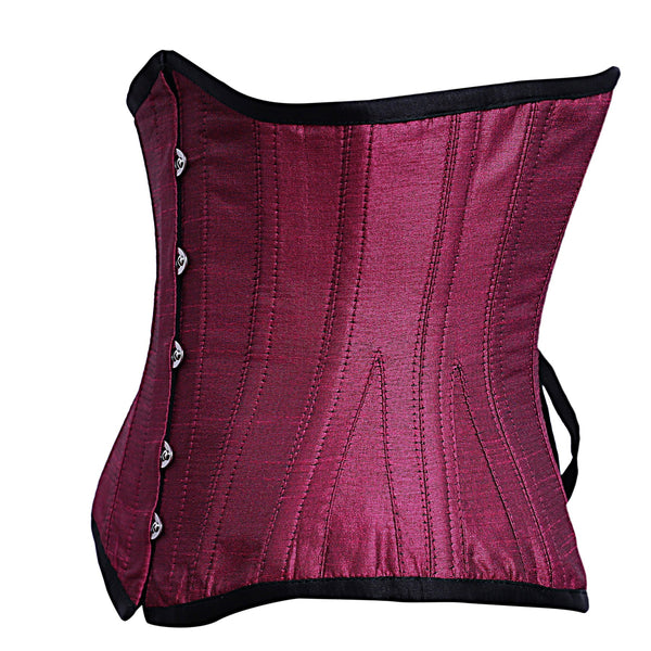 Haydos Magenta dupion Underbust Corset | Corsets Queen US-CA
