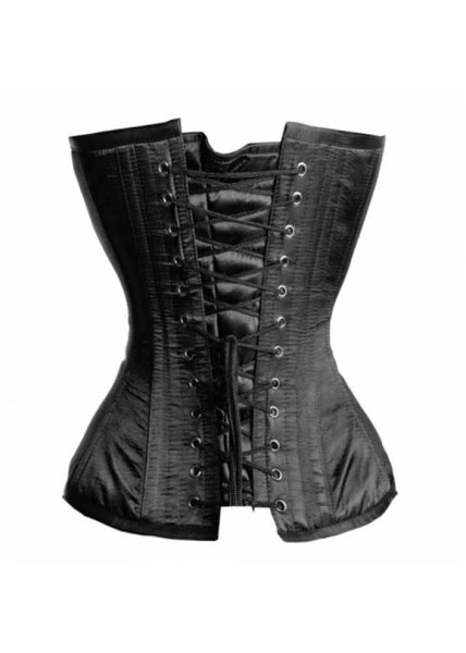 ELEGANT BLACK SATIN | Corsets Queen US-CA