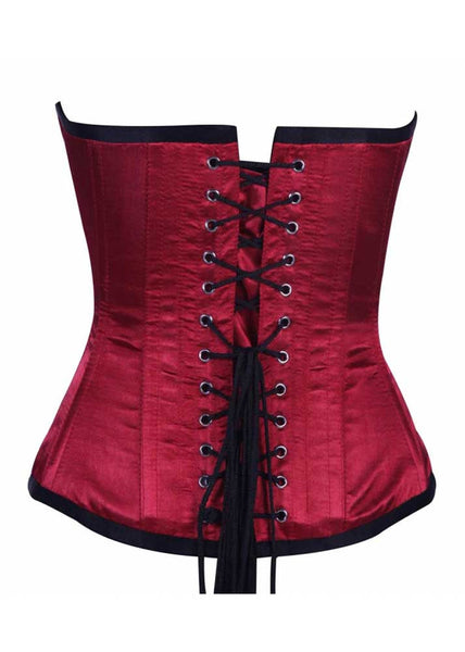 ELEGANT MAROON SATIN | Corsets Queen US-CA